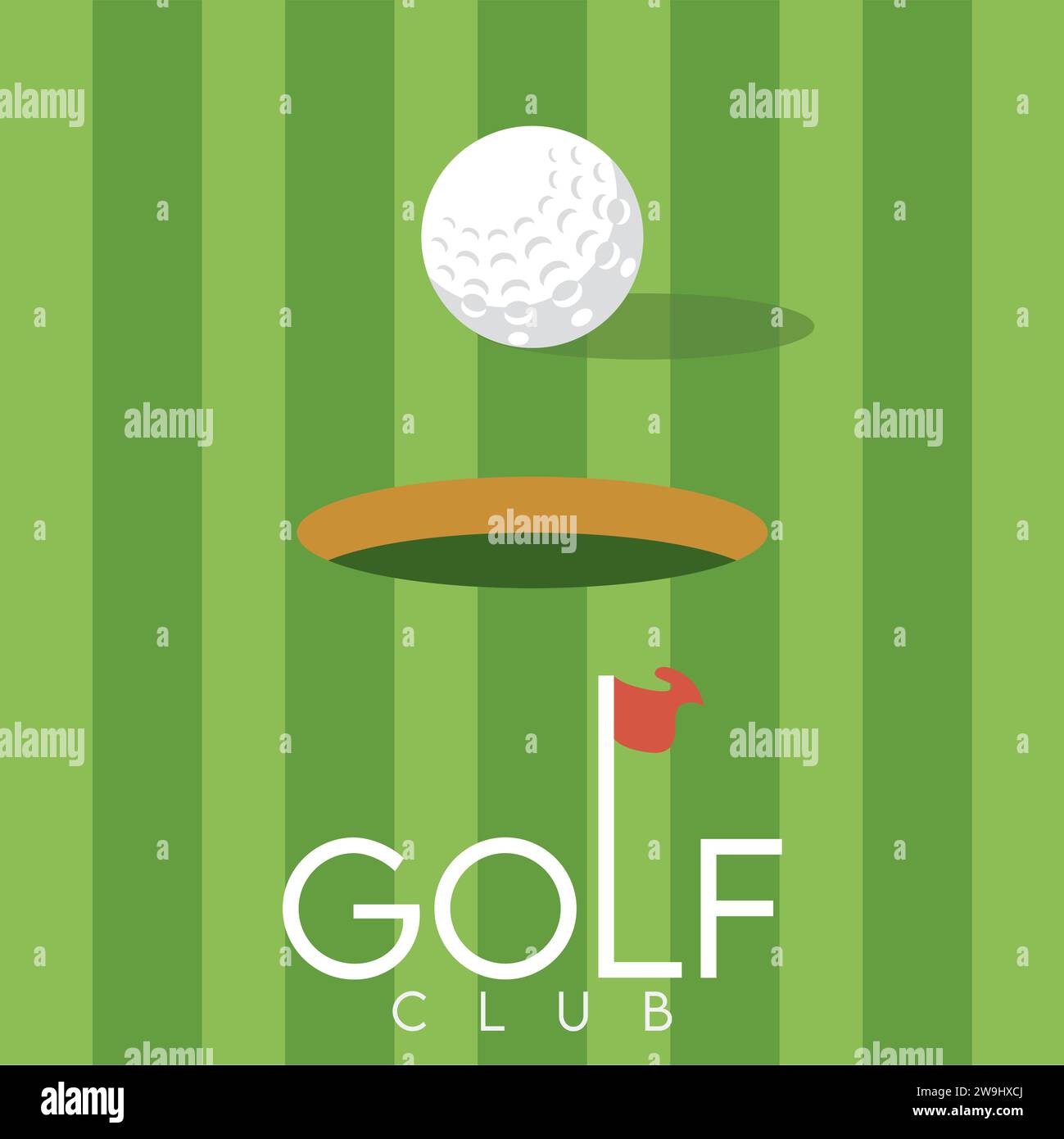 Golf hole view Stock Vector Images - Alamy