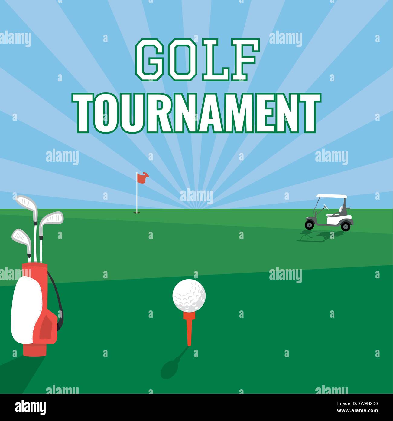 Colored golf club template poster Vector Stock Vector Image & Art - Alamy