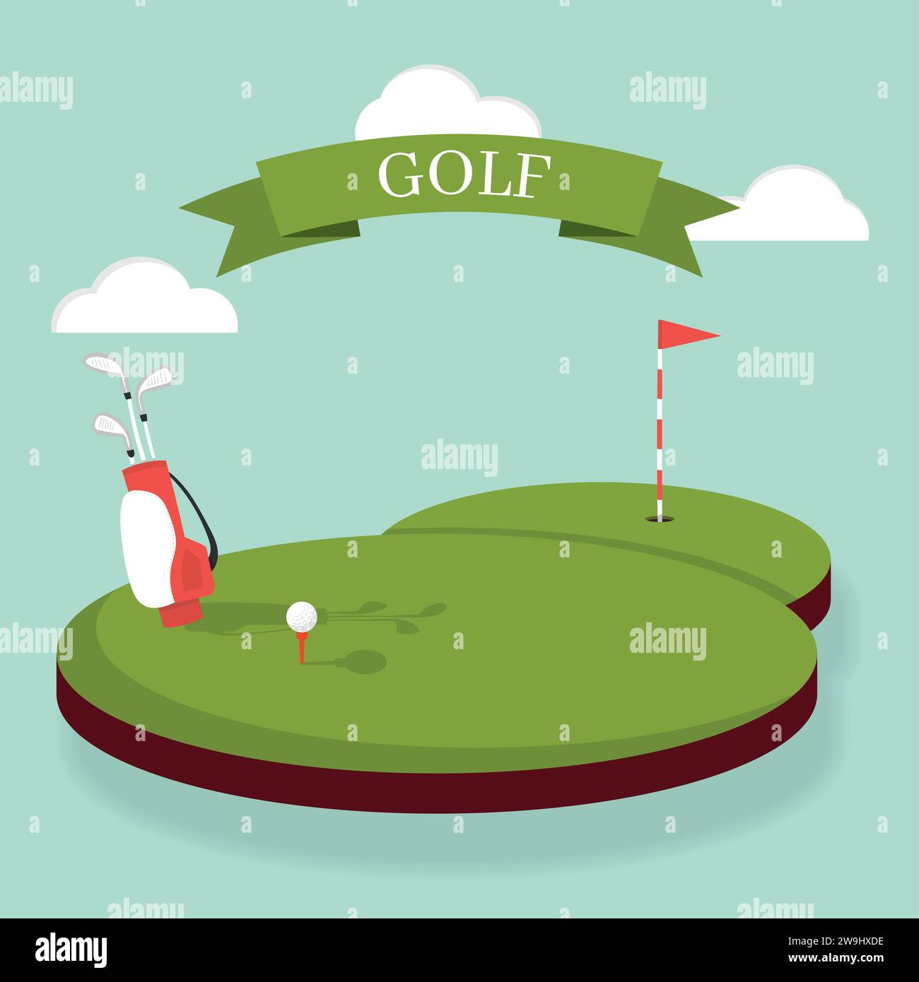 Colored golf club template poster Vector Stock Vector Image & Art - Alamy