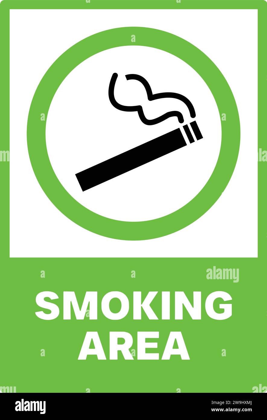 Smoking Area Sign vector| Cigarette icon | Smoking zone Stock Vector ...