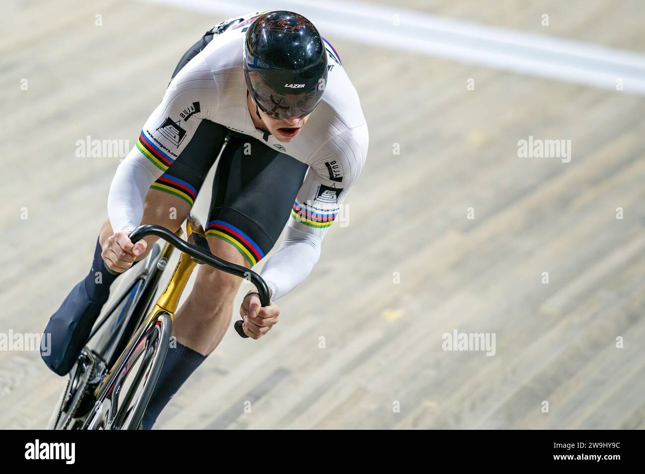 APELDOORN - Harry Lavreysen in action in the Sprint section of the ...