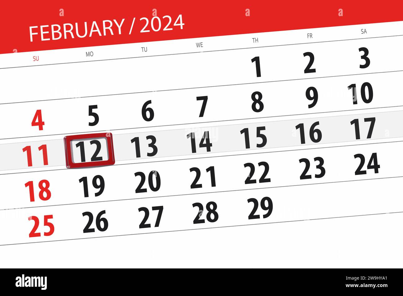 Calendar 2024, deadline, day, month, page, organizer, date, February ...
