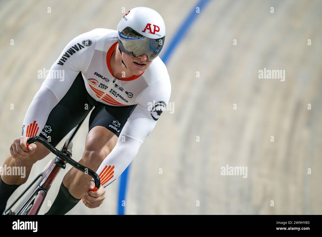 APELDOORN - Jeffrey Hoogland in action in the Sprint section of the ...