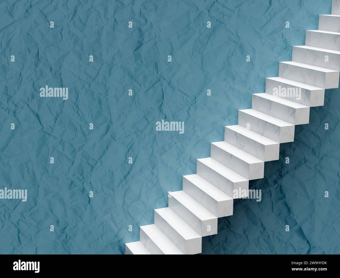 Abstract staircase. Stairs with steps, business concept. Crumpled paper ...