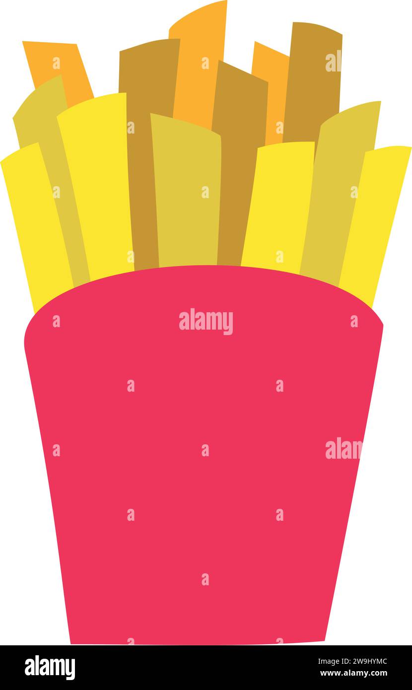 Isolated colored french fries fast food icon Vector Stock Vector Image ...