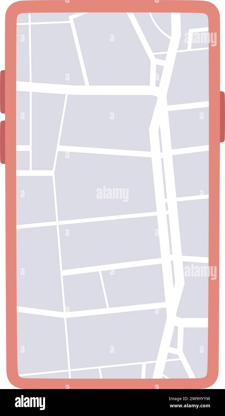 Isolated smartphone with a map app Vector Stock Vector Image & Art - Alamy