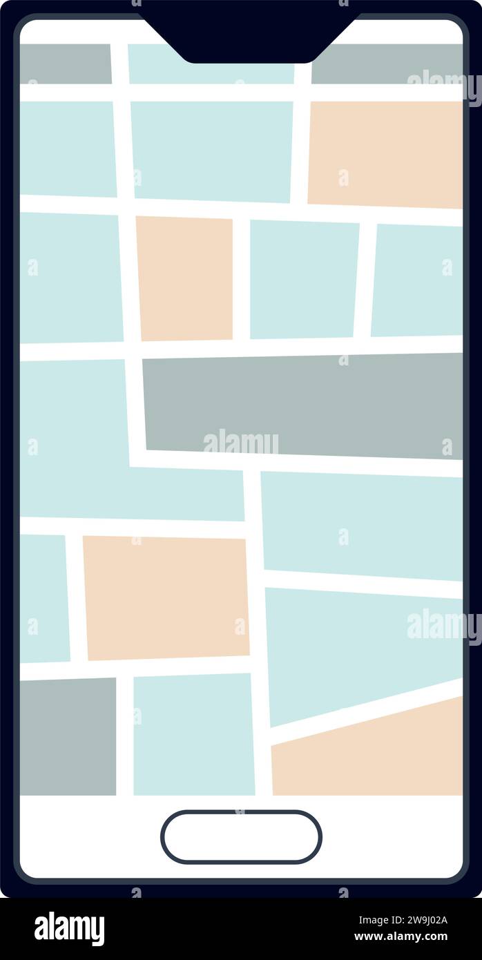Isolated smartphone with a map app Vector Stock Vector Image & Art - Alamy