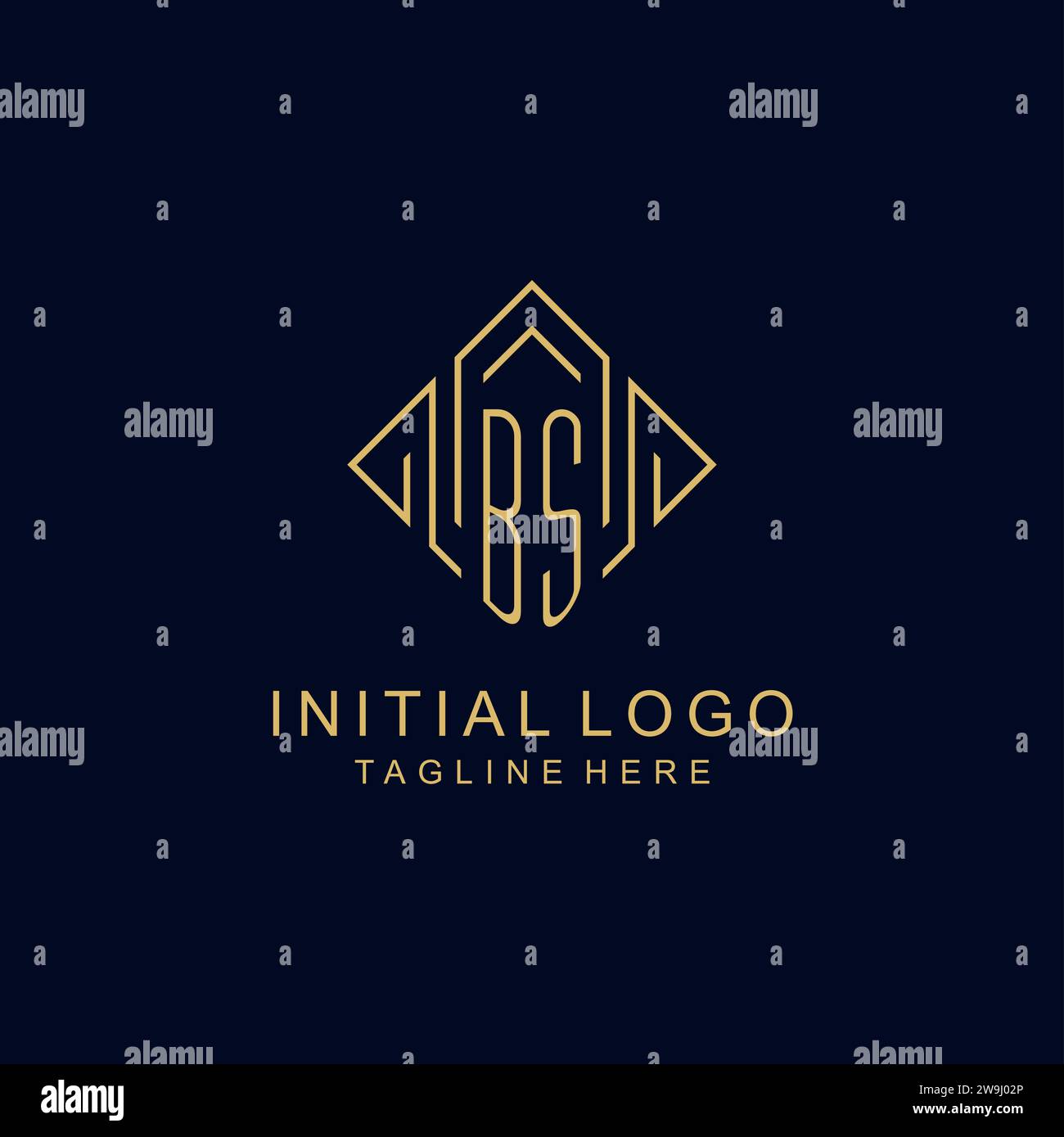 Initial letters logo bs vector vectors hi-res stock photography and ...
