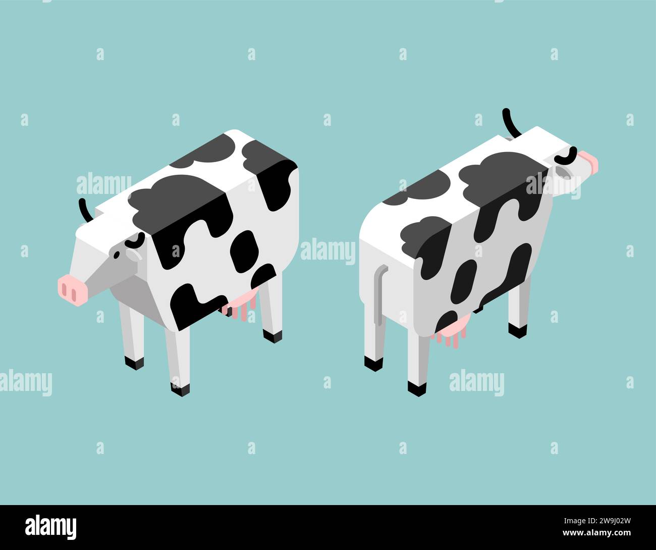 Animal back view cow Stock Vector Images - Alamy