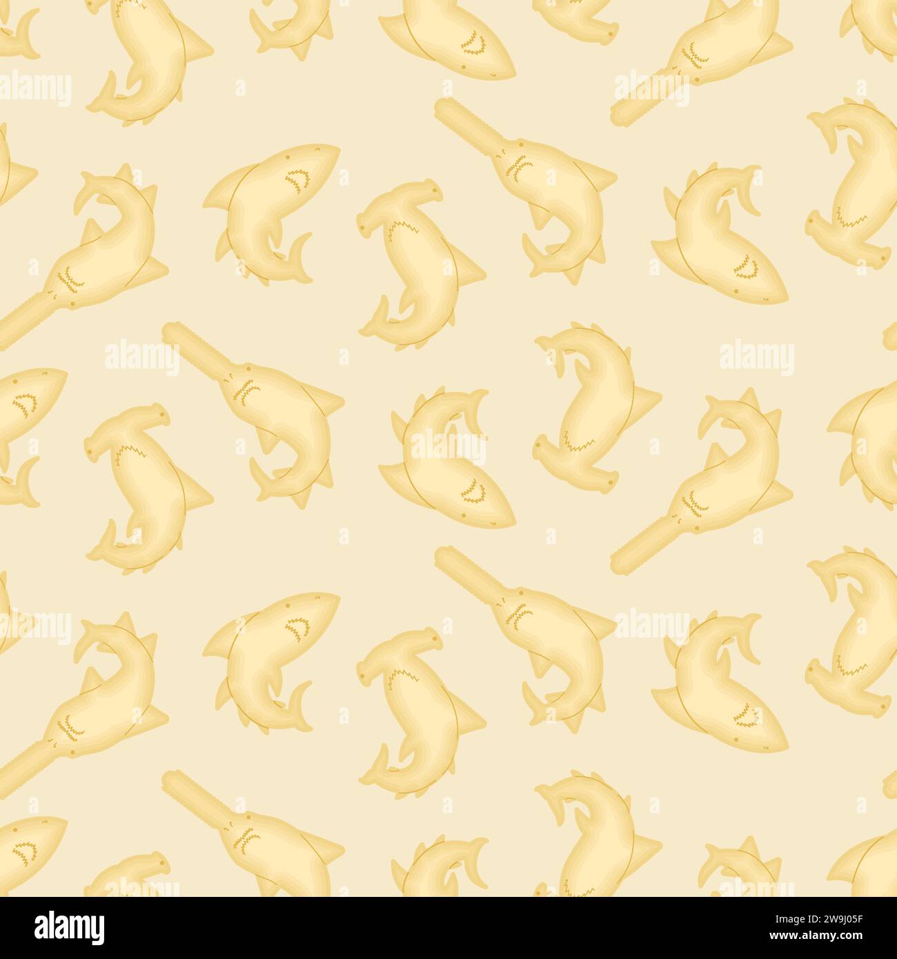 Shark cracker shape pattern seamless. fish shaped cookies background ...
