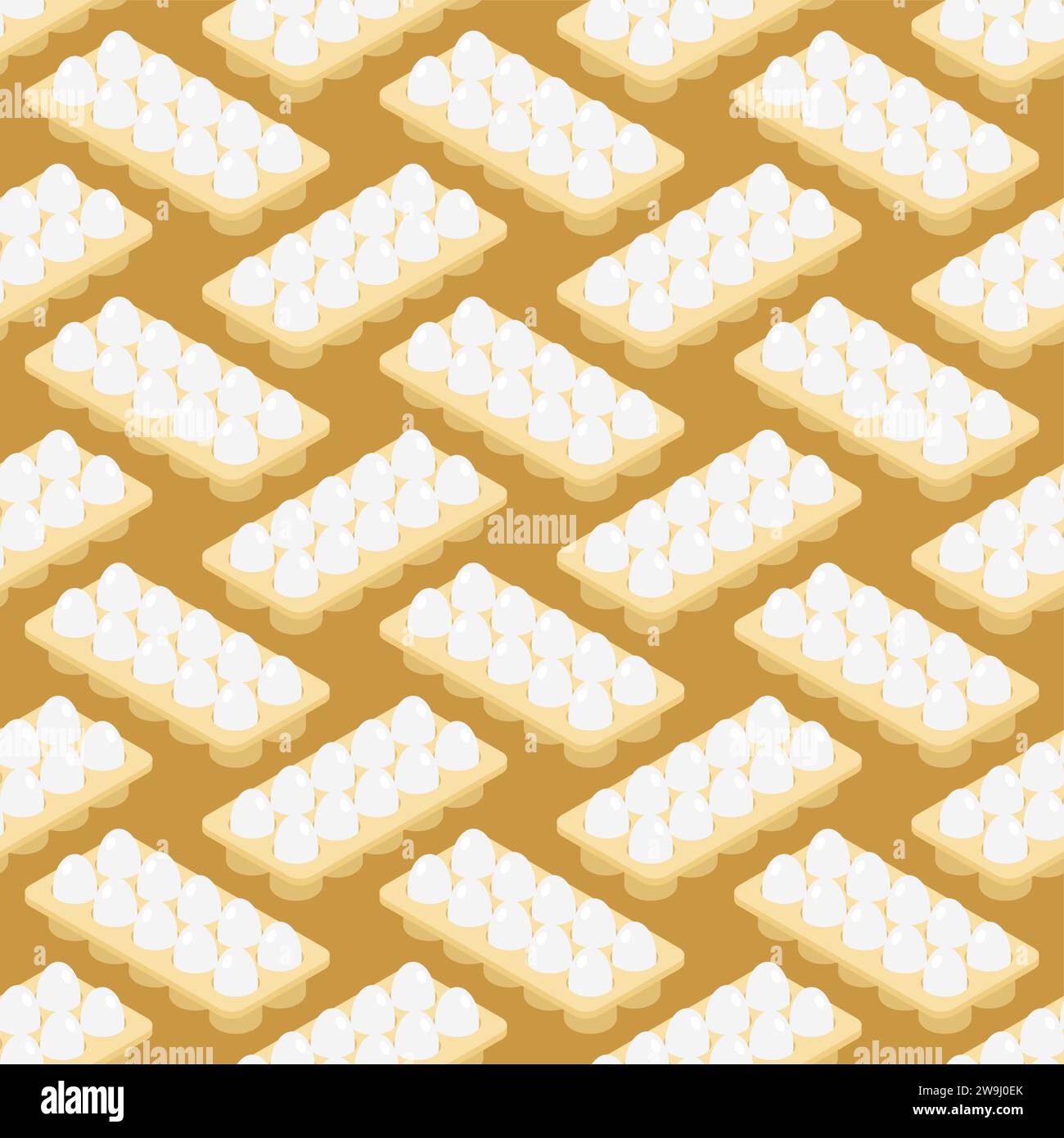 Eggs in packaging isometric pattern seamless. Egg background Stock ...