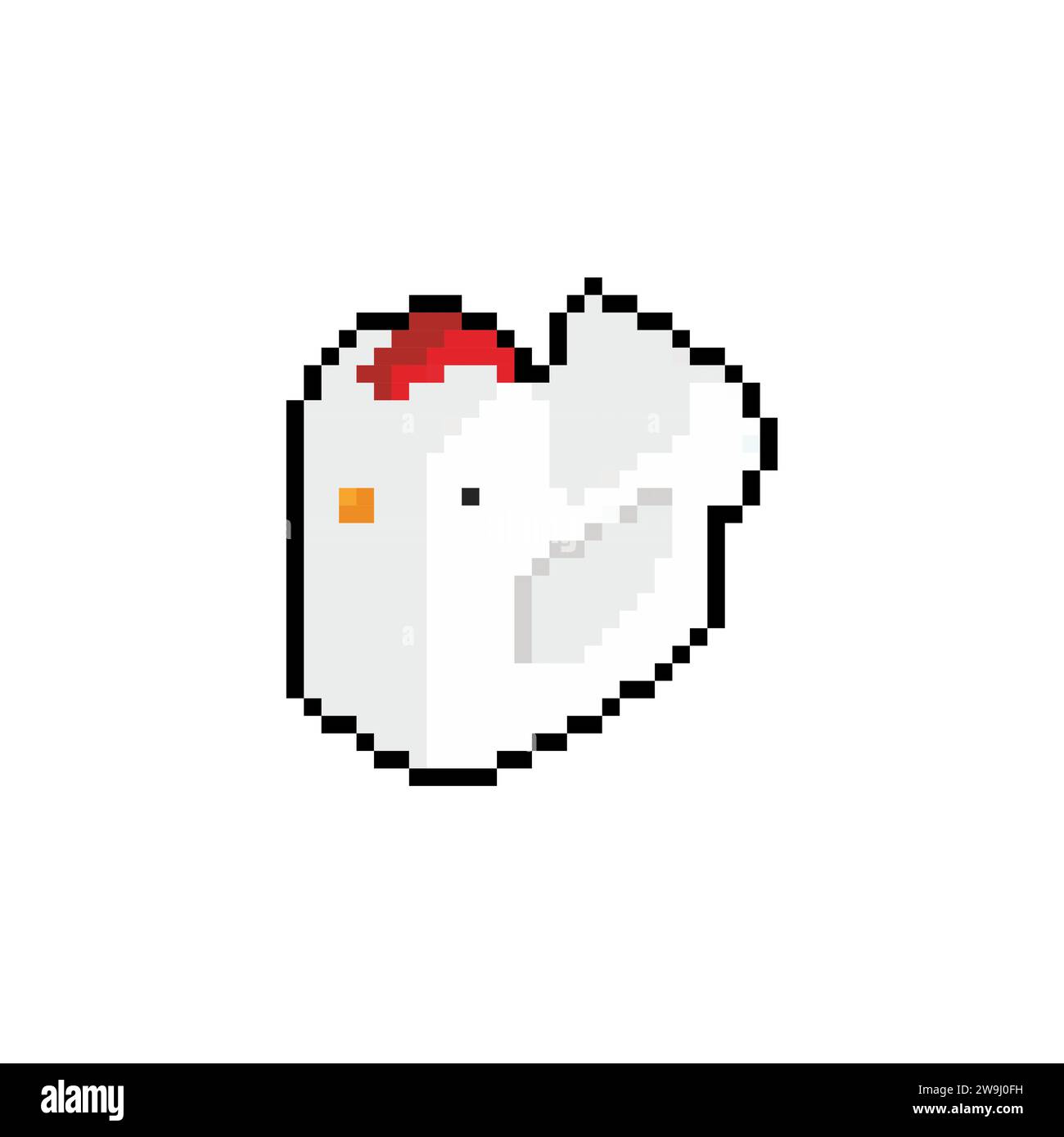 Chicken pixel art. 8 bit Chicken farm birds. pixelated Stock Vector ...