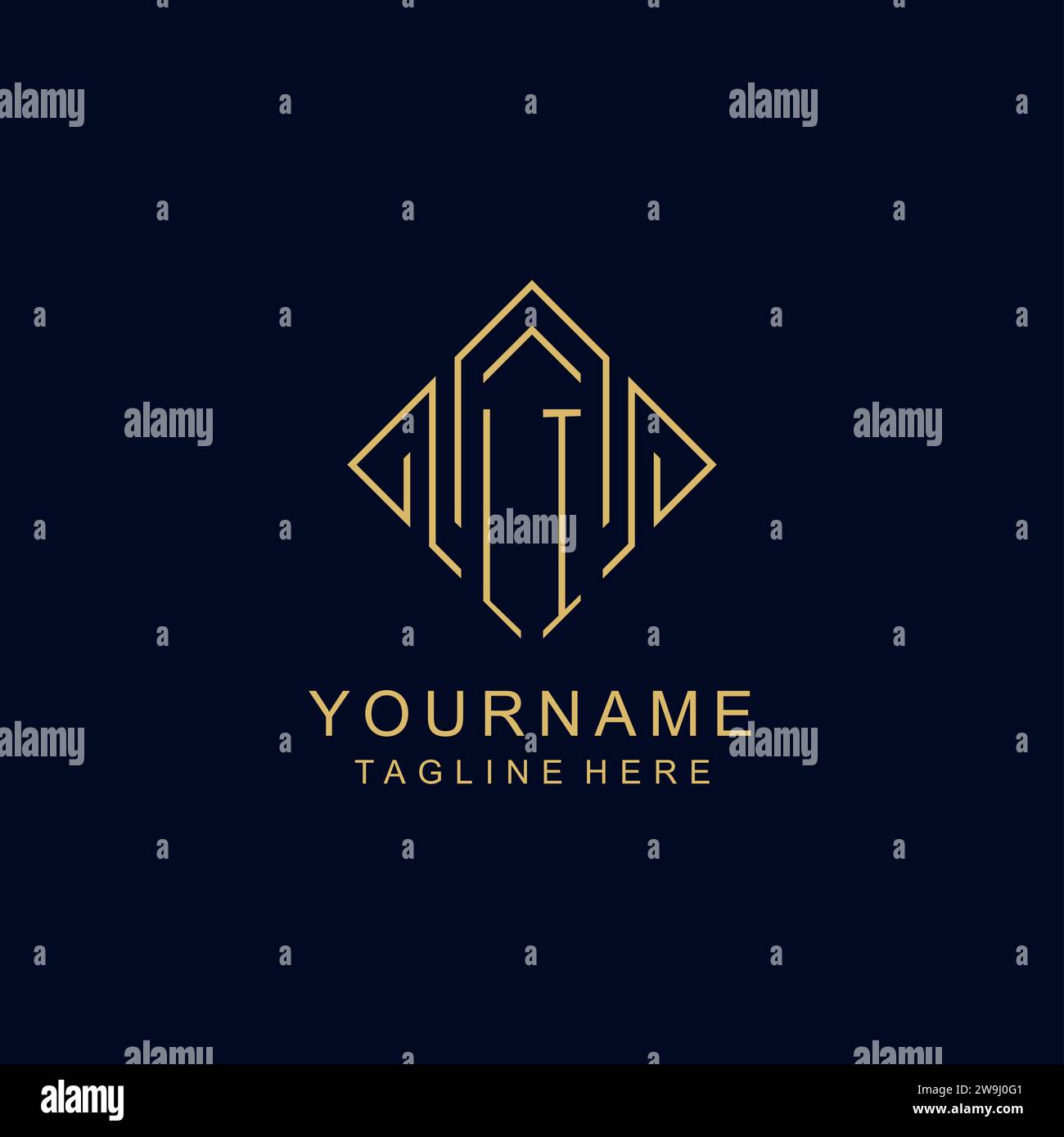 Initial logo LI monogram with rhombus line style design vector graphic ... Initial logo LI monogram with rhombus line style design vector graphic ...