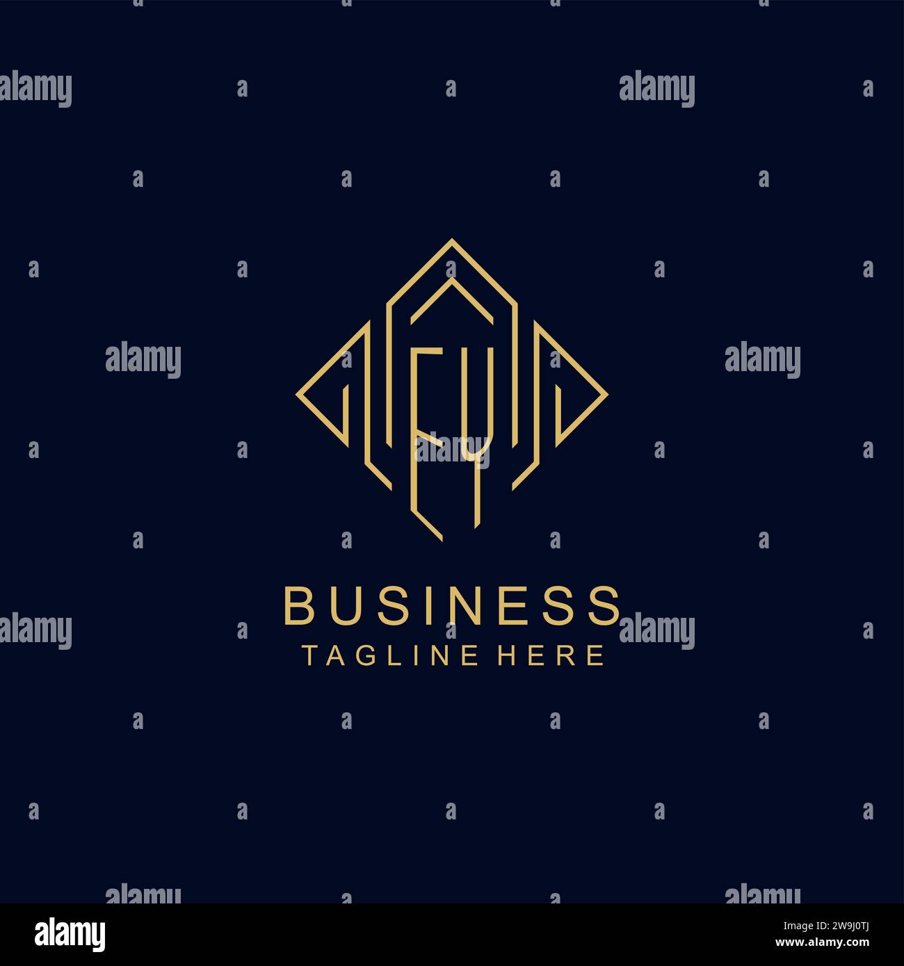 Initial logo EY monogram with rhombus line style design vector graphic ...