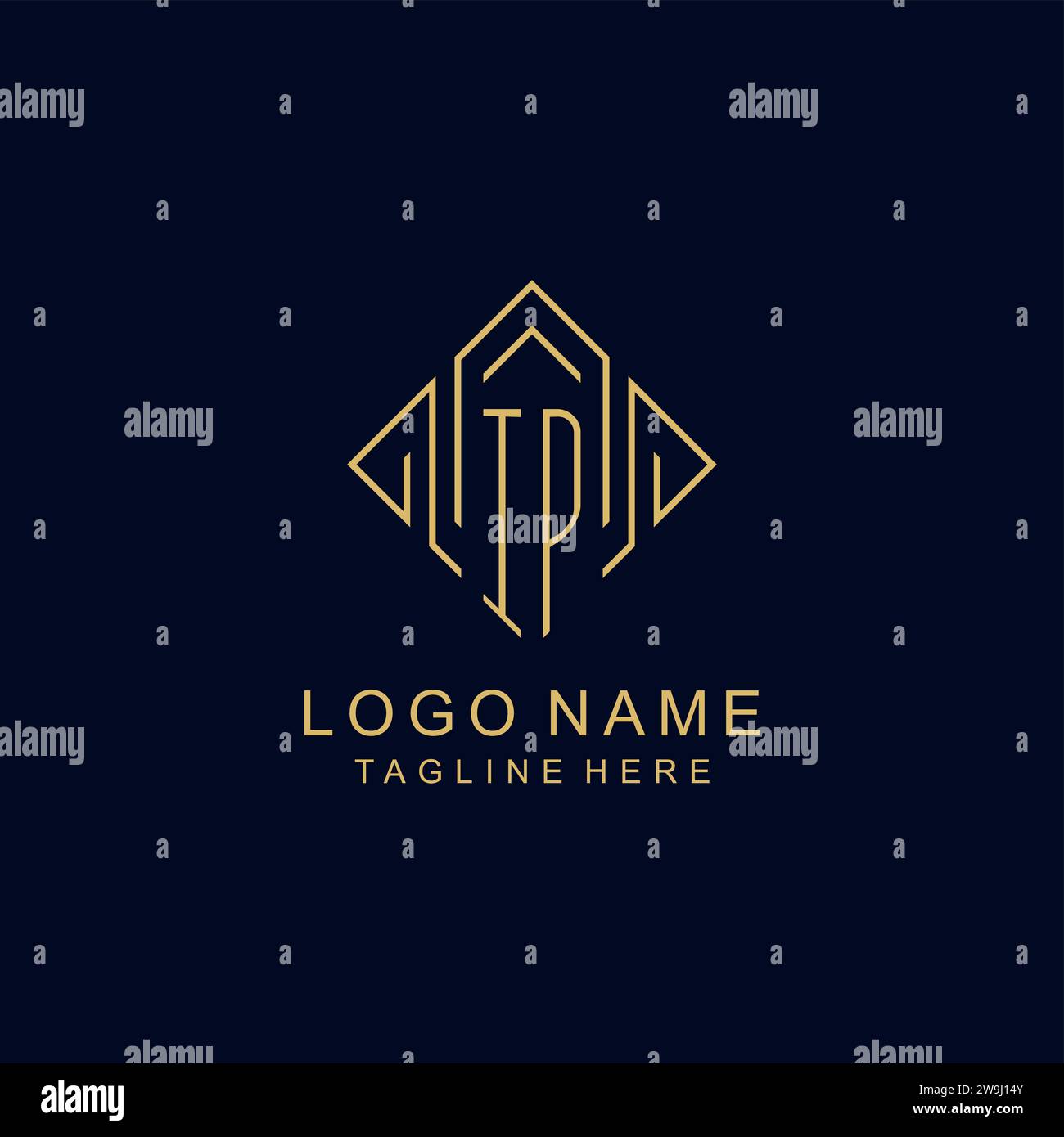 Ip monogram Stock Vector Images - Alamy