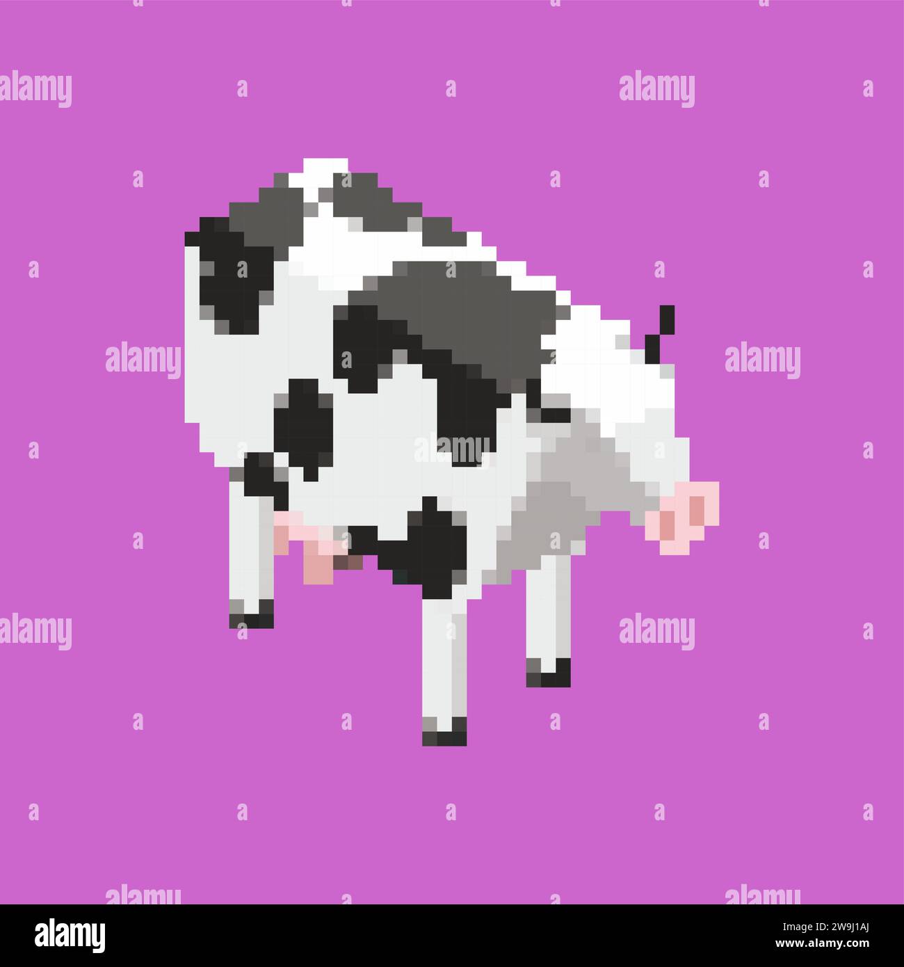 Cow pixel art. 8 bit farm animal. pixelated Stock Vector Image & Art - Alamy
