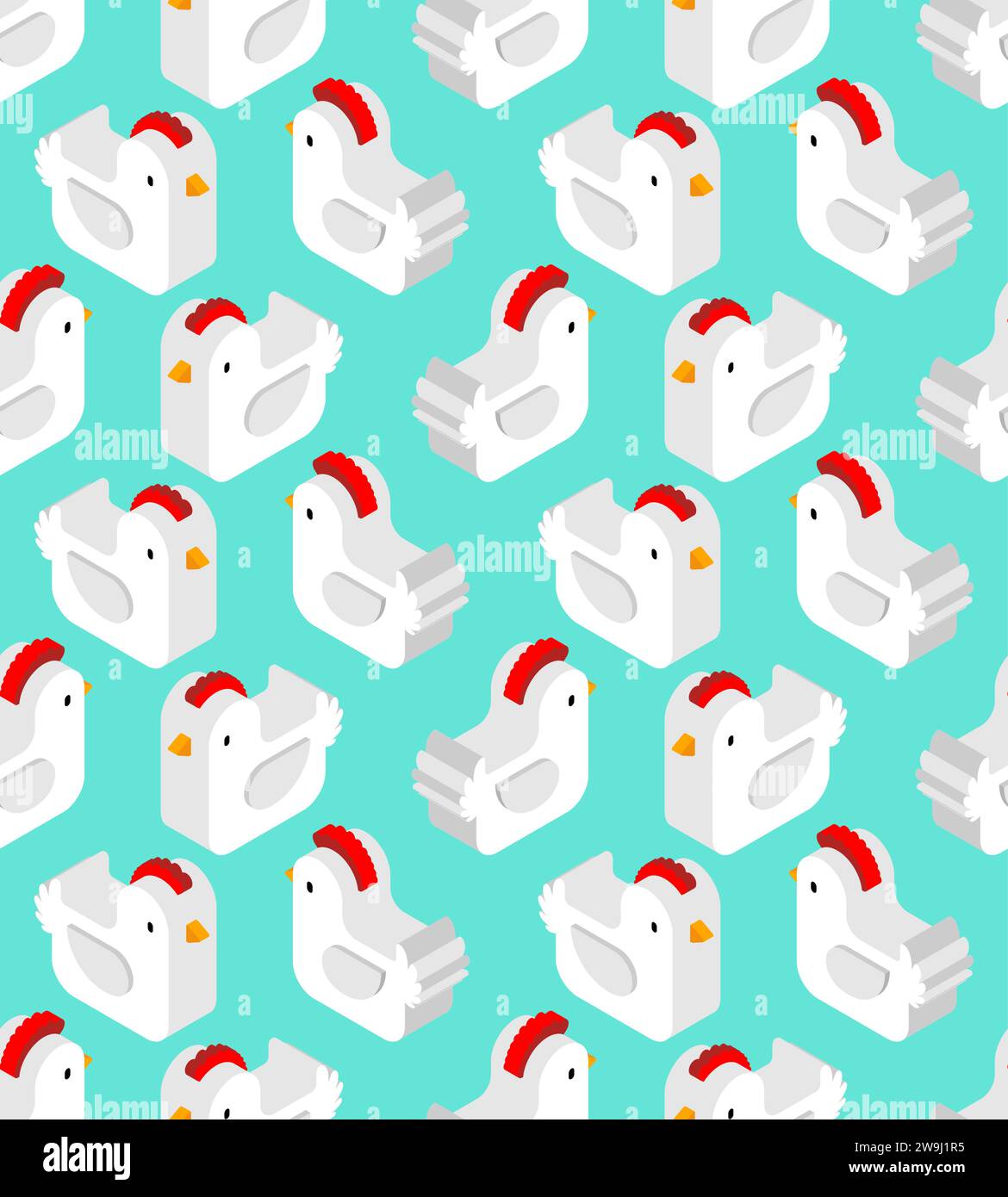 Chicken pattern seamless. Chicken farm birds background Stock Vector ...