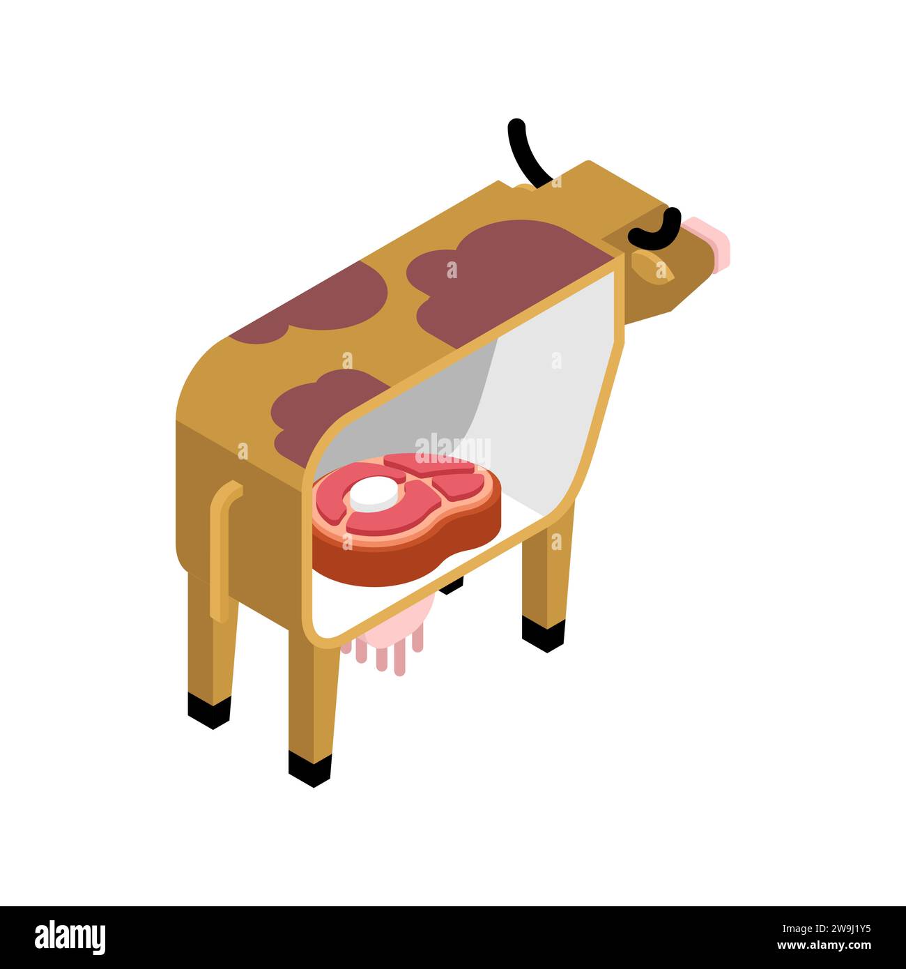 Wagyu beef farm Stock Vector Images - Alamy