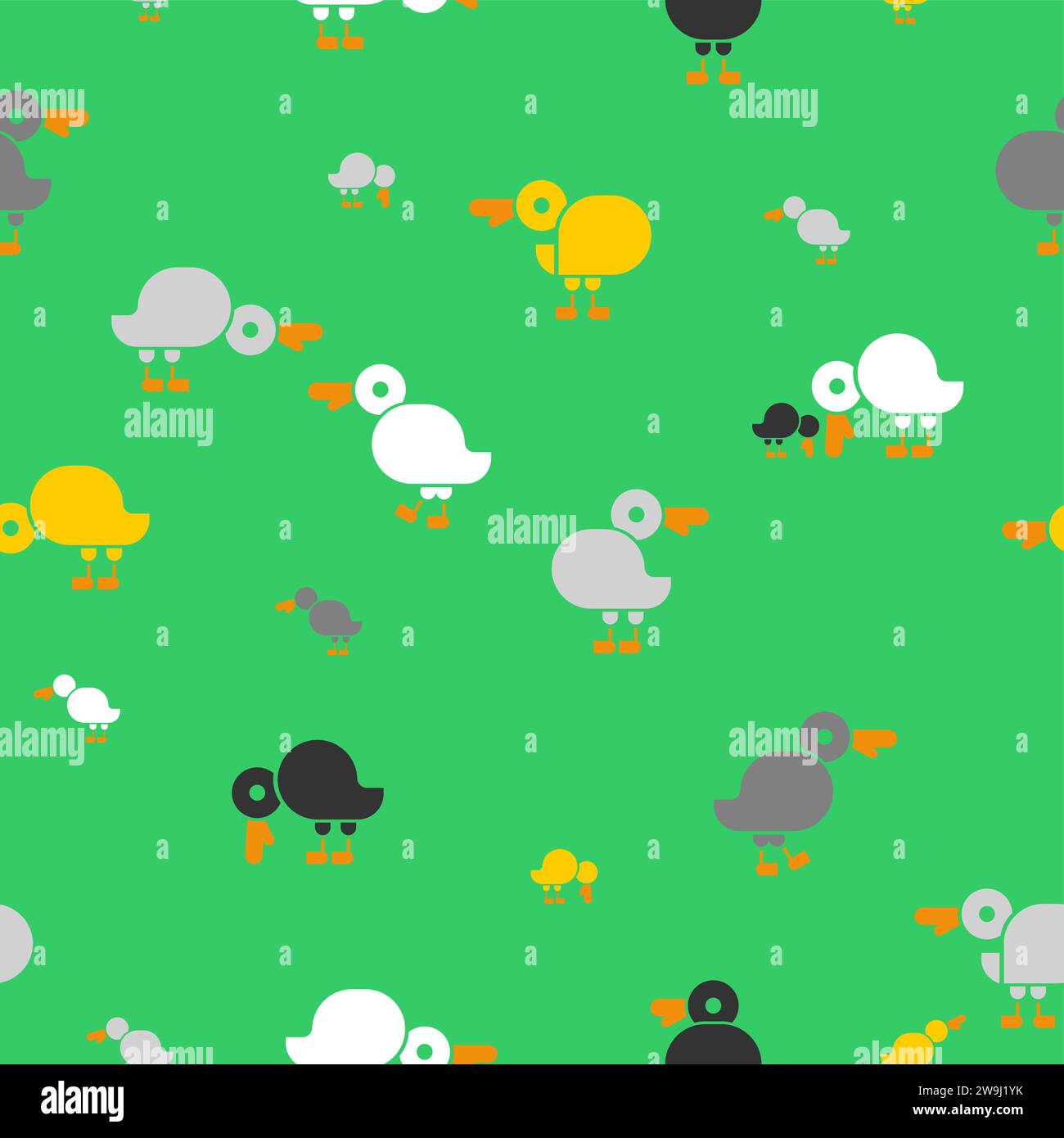 Ducks set pattern seamless. Duck background. Farm birds texture. Baby ...