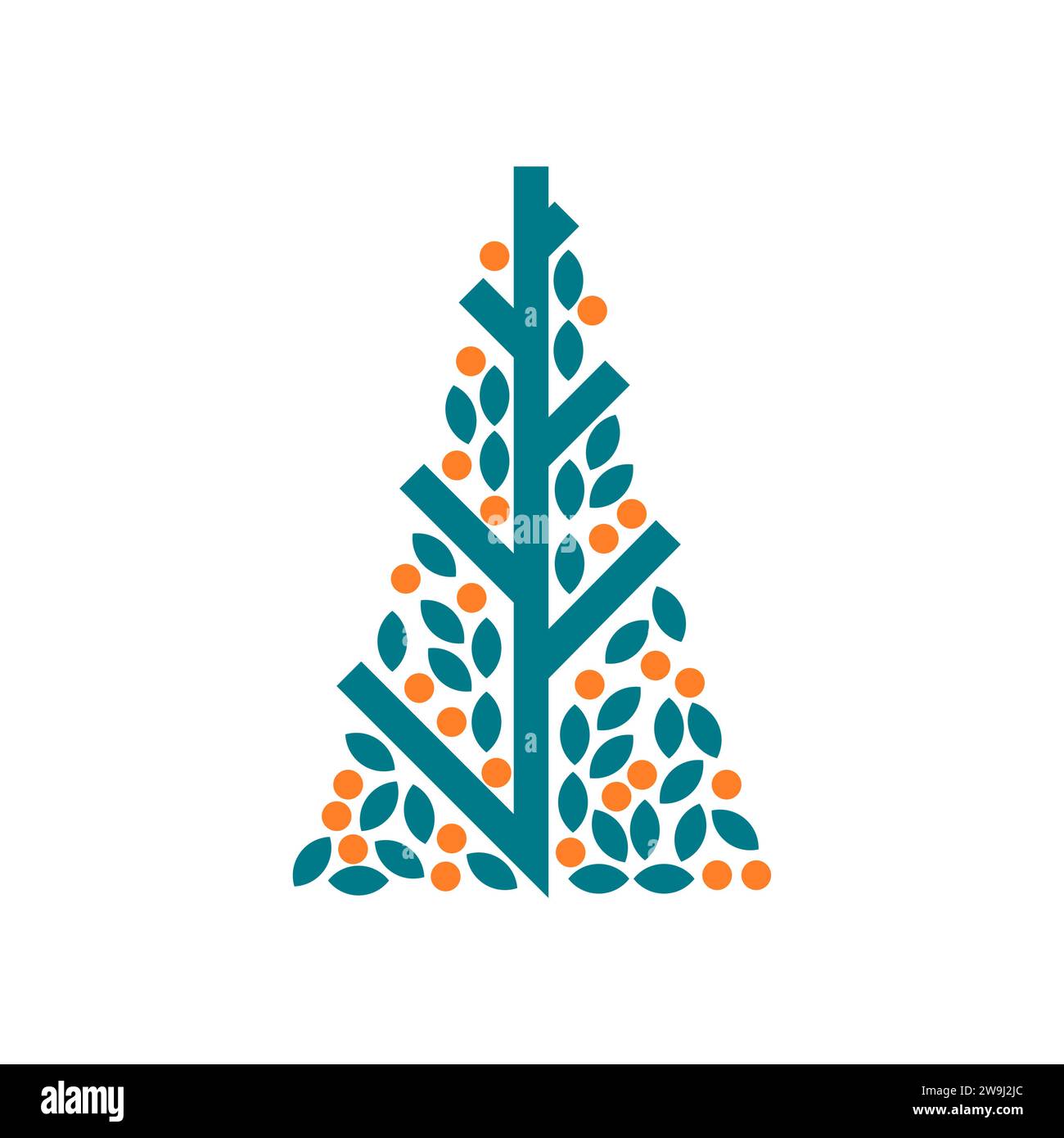 Orange tree. Tangerine tree isolated Stock Vector Image & Art - Alamy