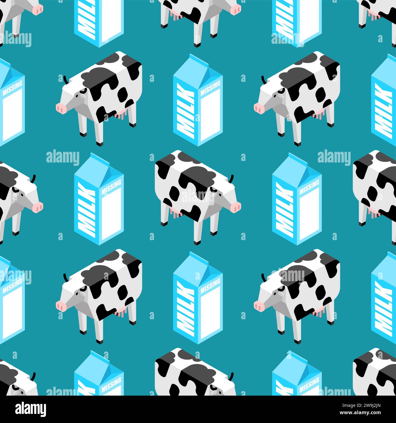 Cow And Dairy Products Pattern Seamless Milk And Cheese Background
