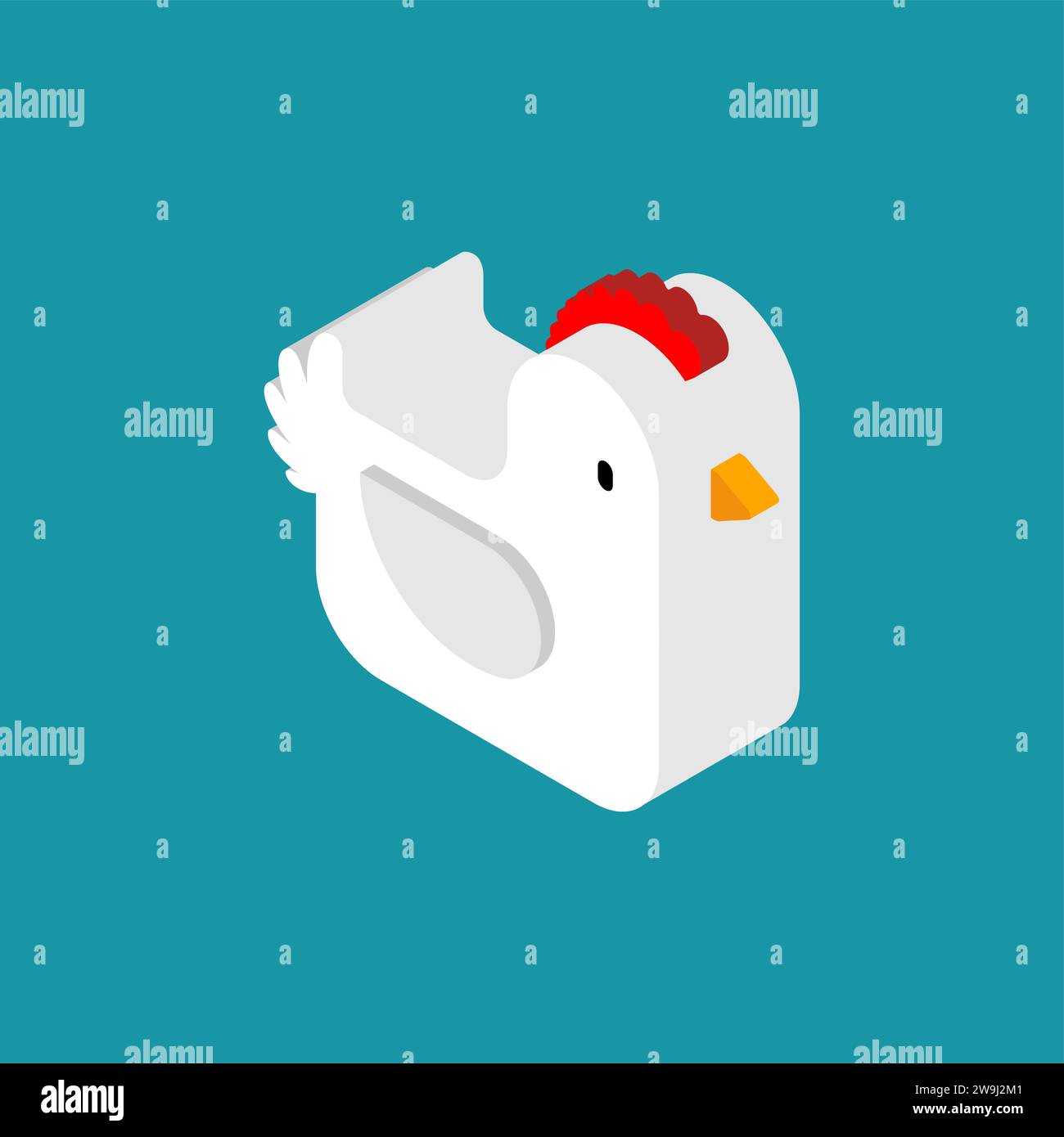 Chicken isometric isolated. Chicken farm birds Stock Vector Image & Art ...