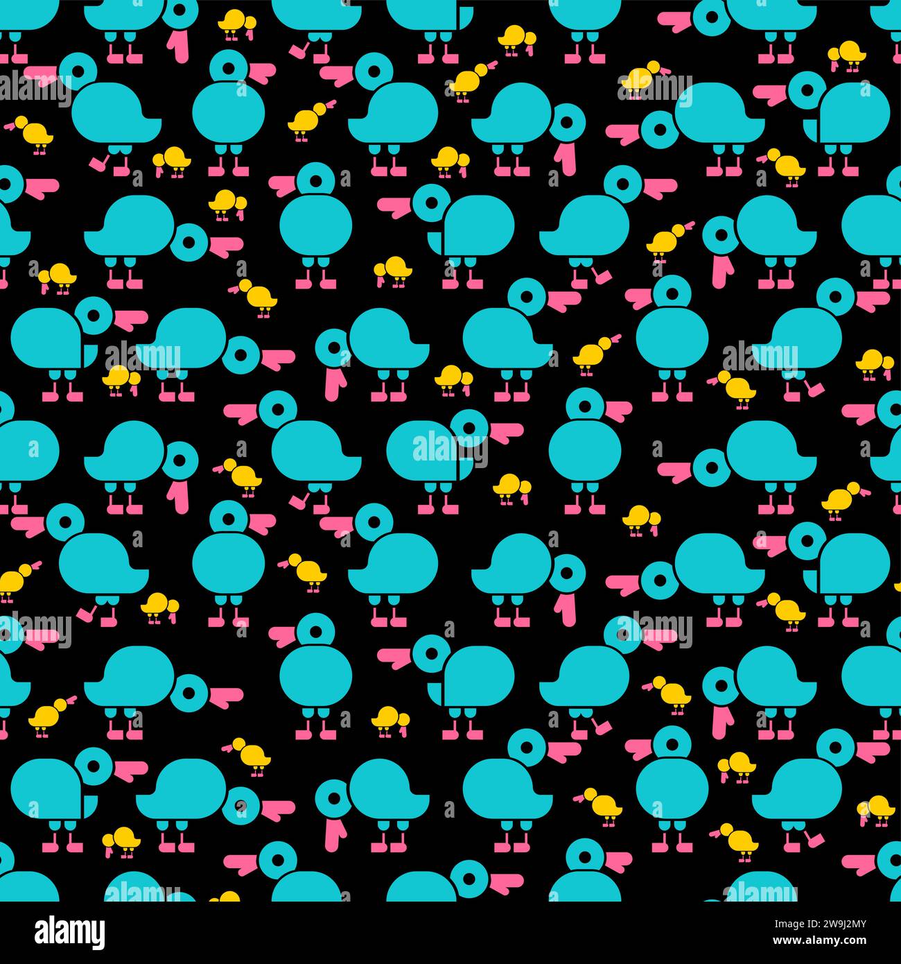 Ducks set pattern seamless. Duck background. Farm birds texture. Baby ...