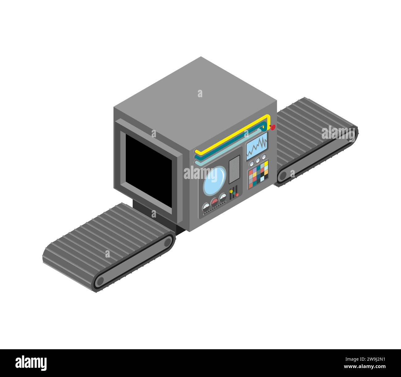 Automatic manufacture pixel art. 8 bit Production complex of ...