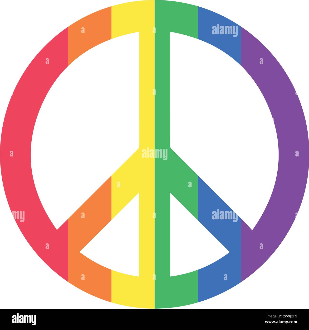 Isolated peace symbol with pride flag colors Vector Stock Vector Image ...