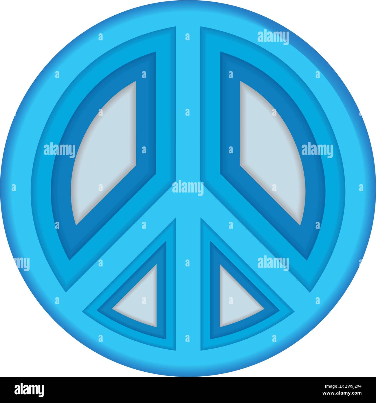 Isolated colored peace symbol with layers Vector Stock Vector Image ...