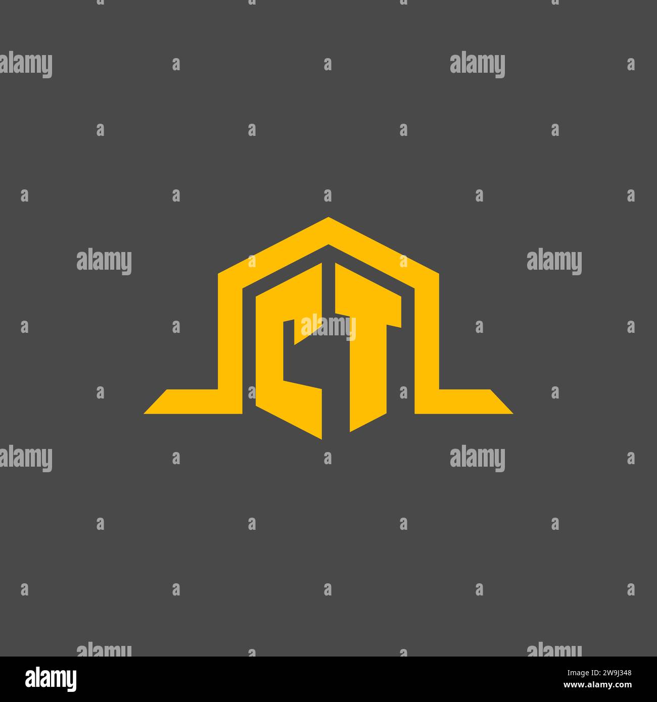 CT monogram initial logo with hexagon style design ideas Stock Vector ...