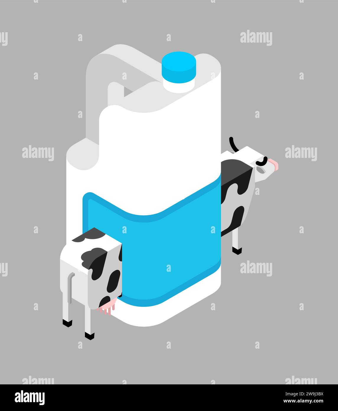 Cow And Box Of Milk Cow Inside A Milk Package Stock Vector Image And Art Alamy