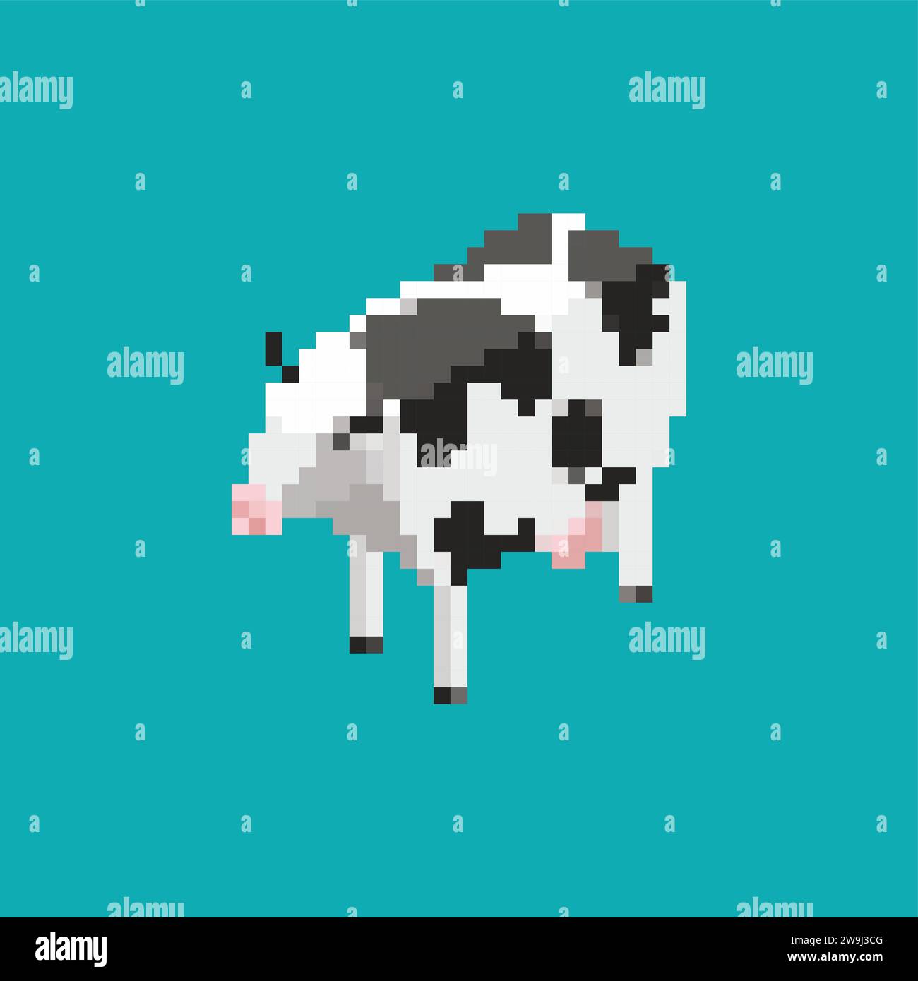 Cow pixel art. 8 bit farm animal. pixelated Stock Vector Image & Art - Alamy
