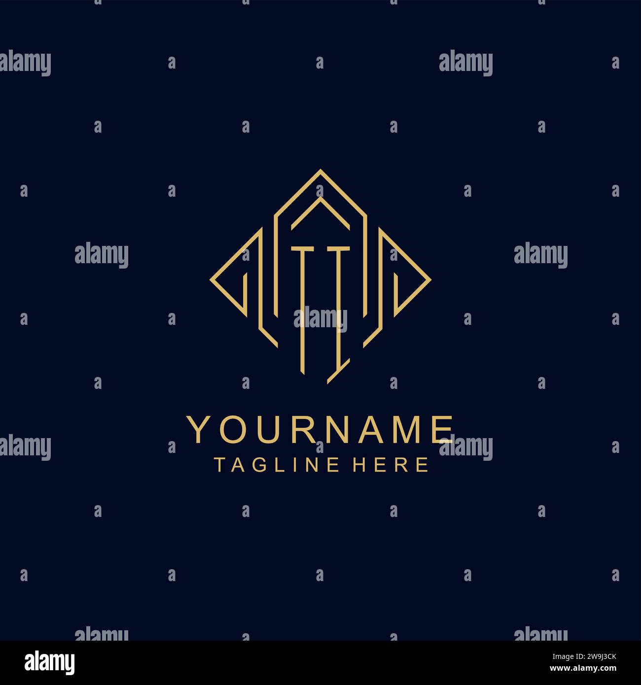 Initial ti logo vector vectors hi-res stock photography and images - Alamy