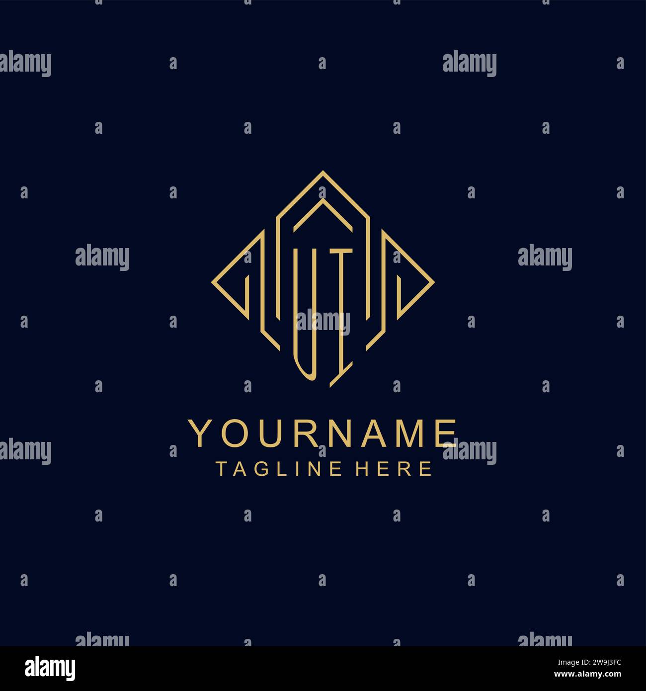 Ui minimal logo Stock Vector Images - Alamy