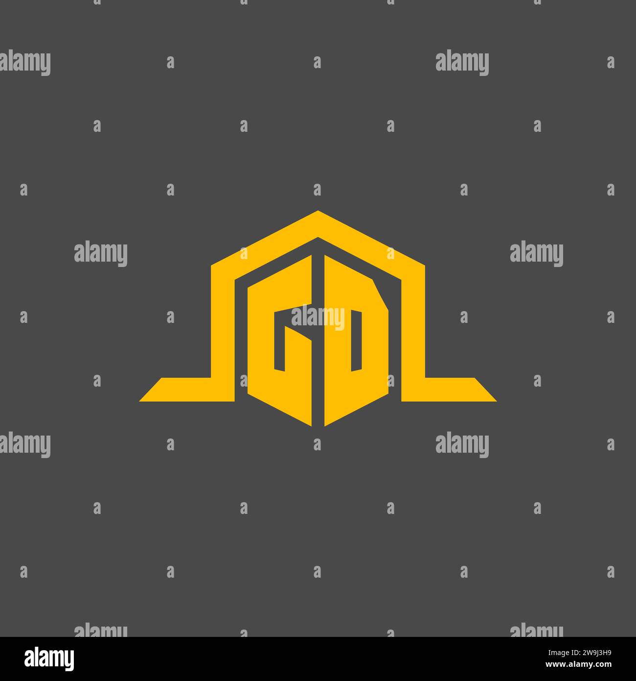 GD monogram initial logo with hexagon style design ideas Stock Vector Image & Art - Alamy