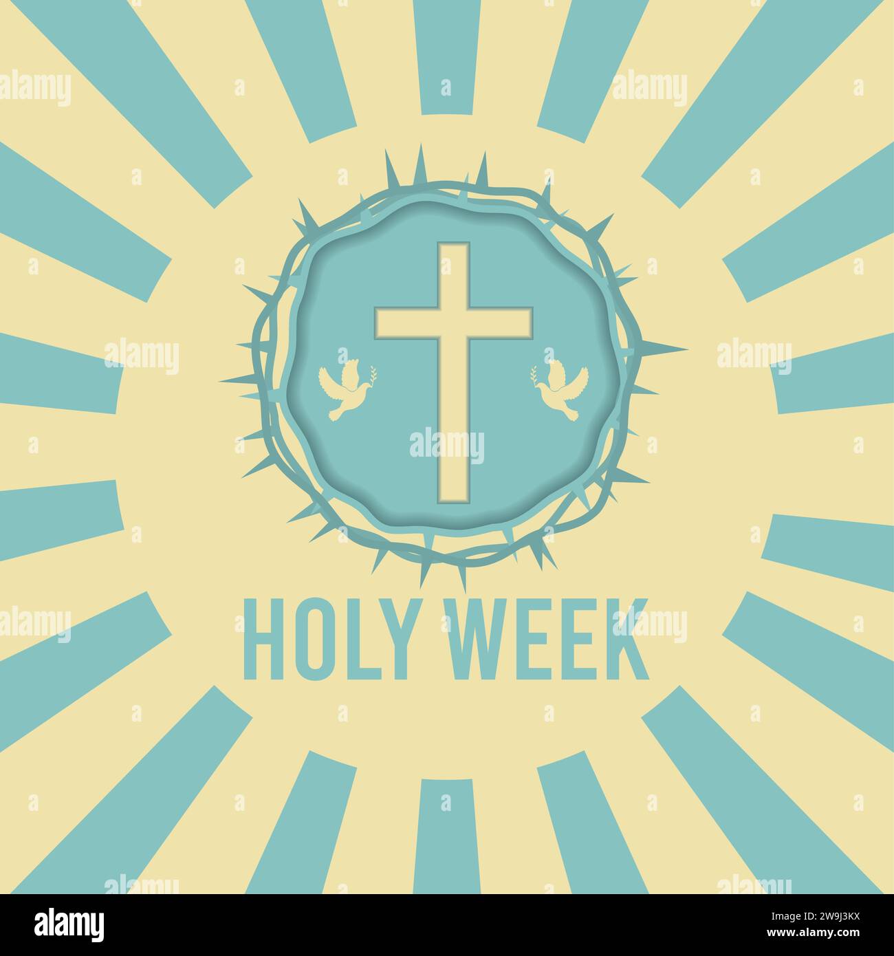 Colored holy week poster with cross symbol Vector Stock Vector Image ...