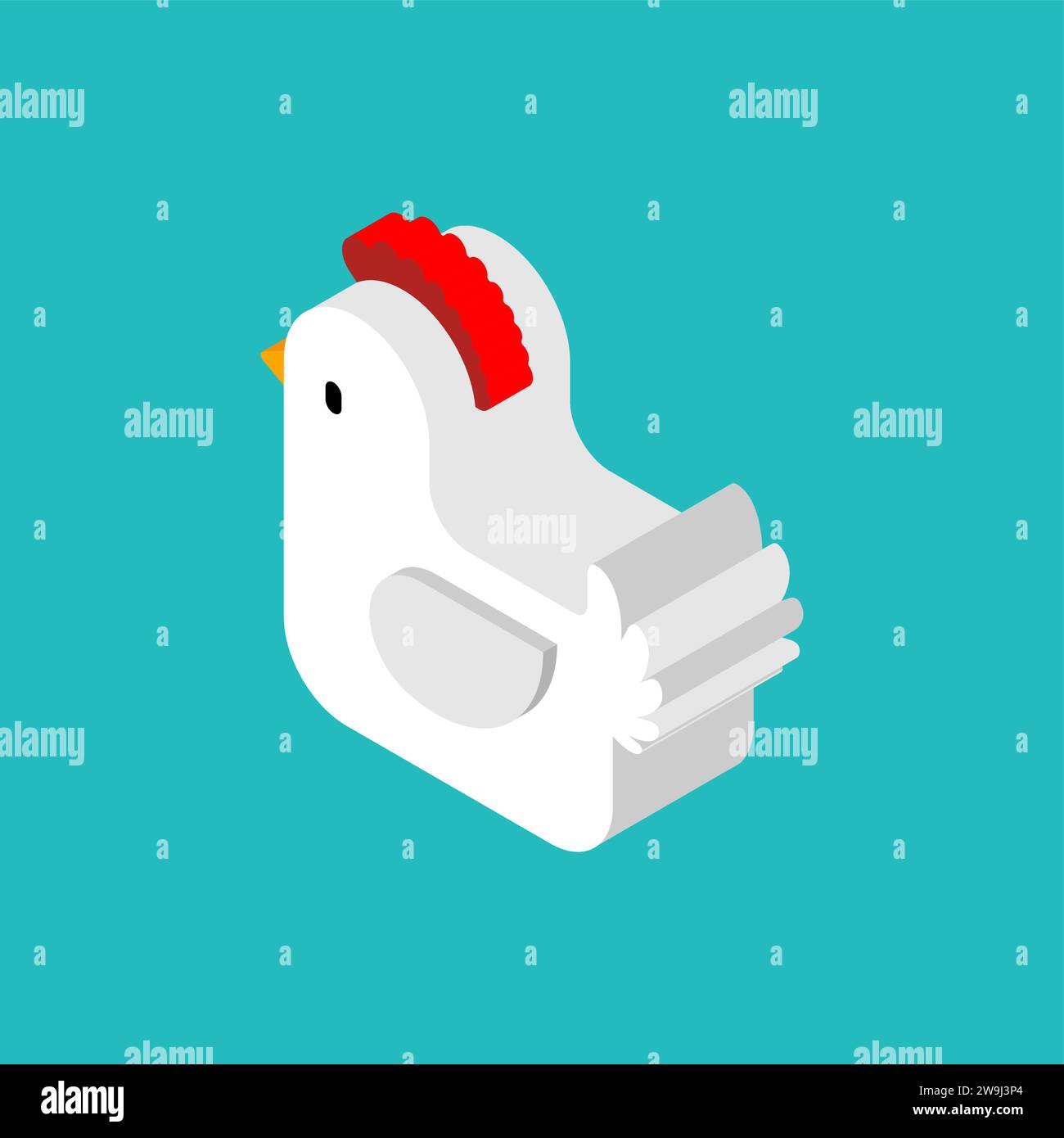 Chicken front view Stock Vector Images - Alamy