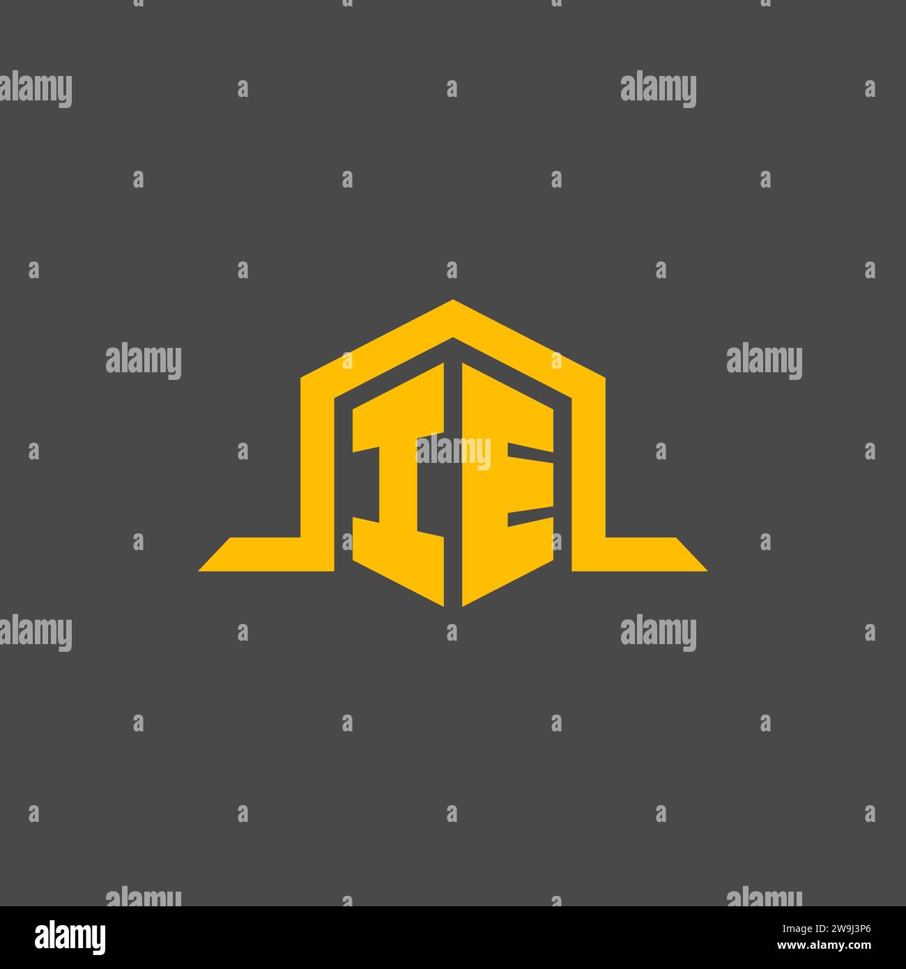 IE monogram initial logo with hexagon style design ideas Stock Vector Image & Art - Alamy