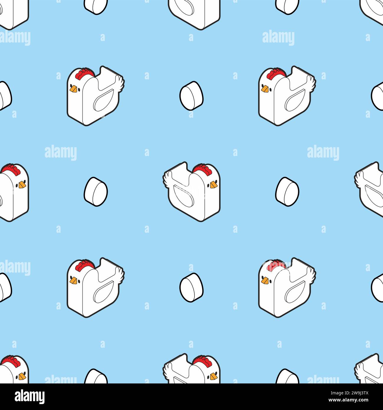 Chicken and egg pattern seamless. Chicken farm birds background Stock ...