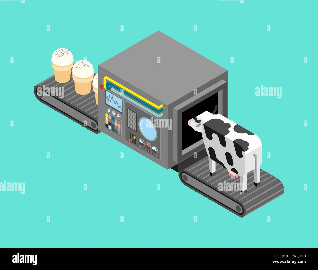 Ice production equipment Stock Vector Images - Alamy