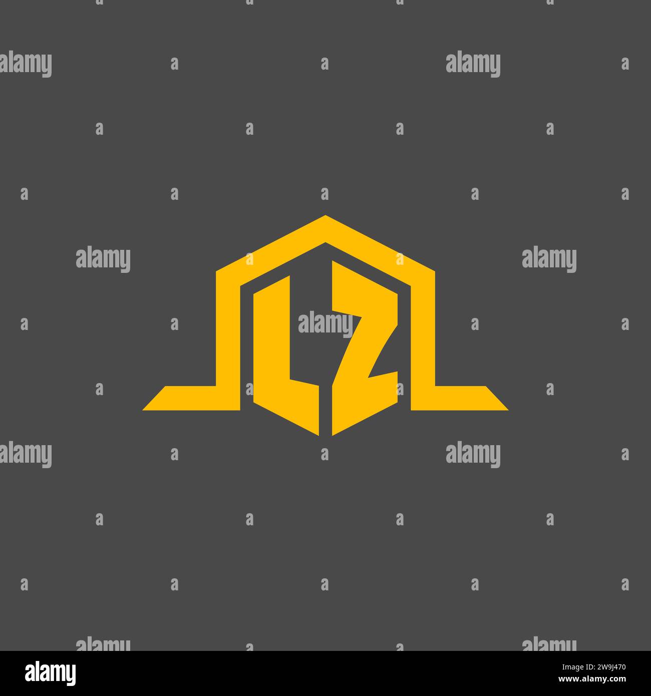 LZ monogram initial logo with hexagon style design ideas Stock Vector Image & Art - Alamy