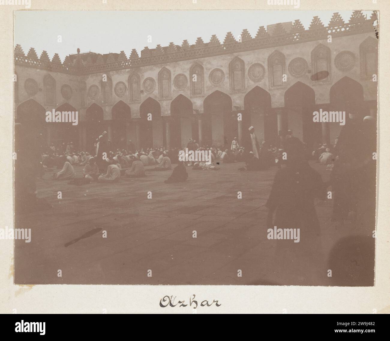 Theology students in the Al-Azhar-Moskee in Cairo, 1898 photograph ...