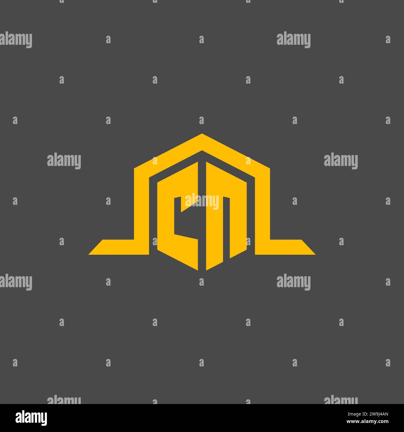 CN monogram initial logo with hexagon style design ideas Stock Vector Image & Art - Alamy