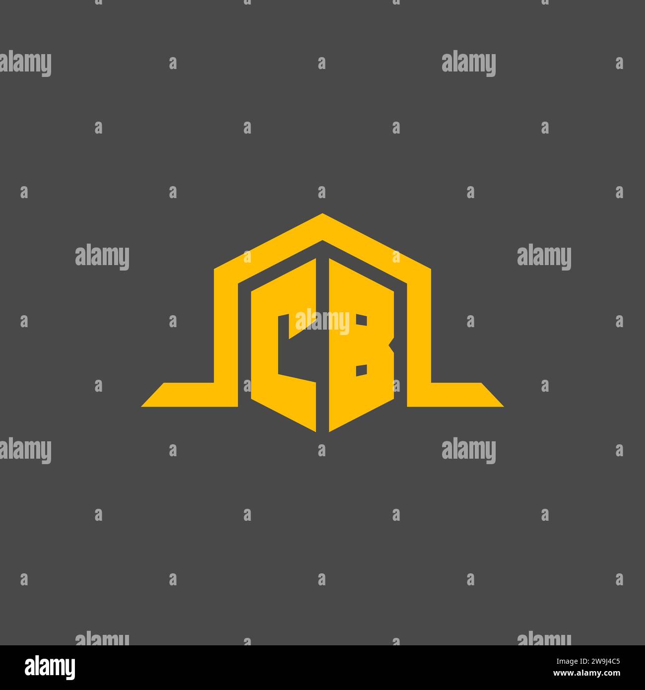 CB monogram initial logo with hexagon style design ideas Stock Vector ...