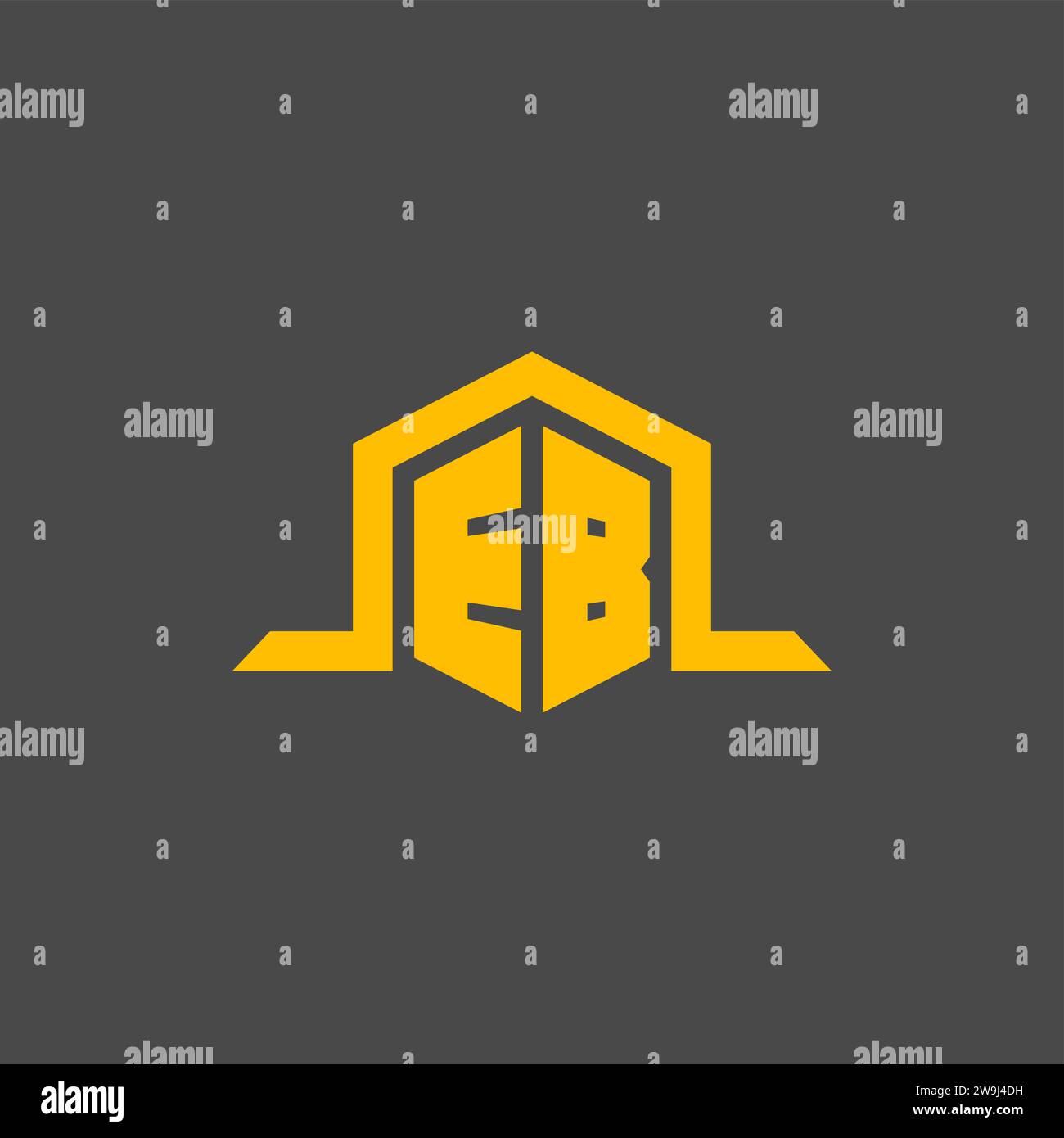 EB monogram initial logo with hexagon style design ideas Stock Vector ...