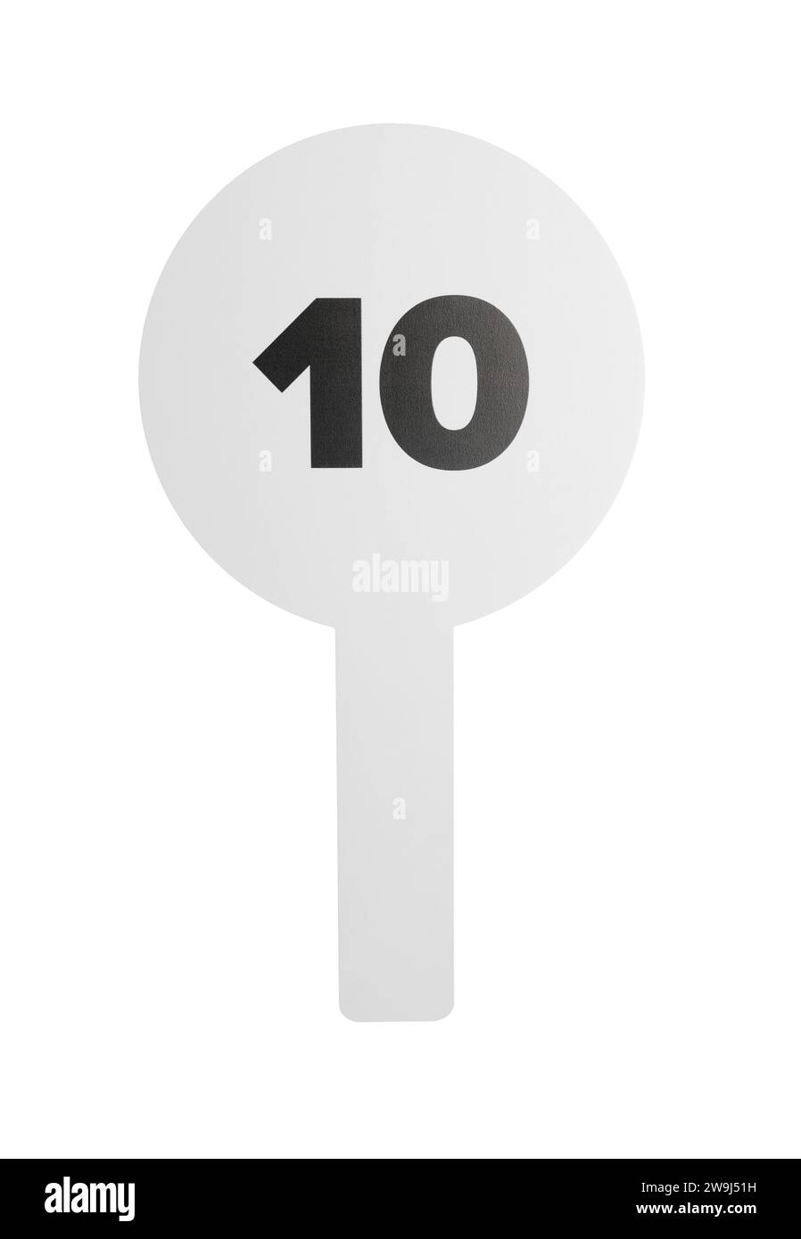 Auction paddle with number 10 isolated on white Stock Photo - Alamy