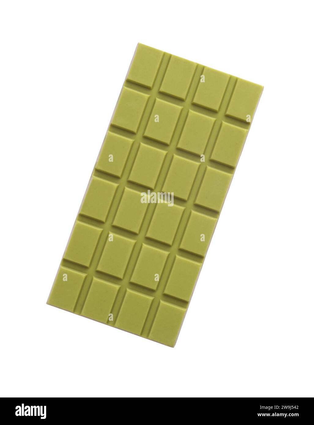 Tasty matcha chocolate bar isolated on white, top view Stock Photo - Alamy