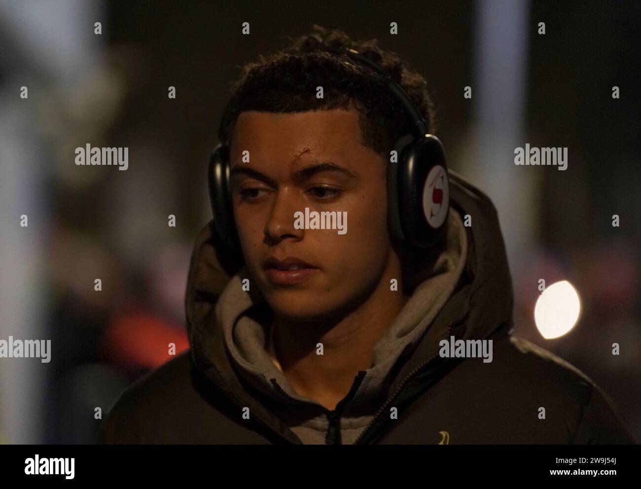 Tottenham Hotspur's Brennan Johnson arrives for the Premier League ...