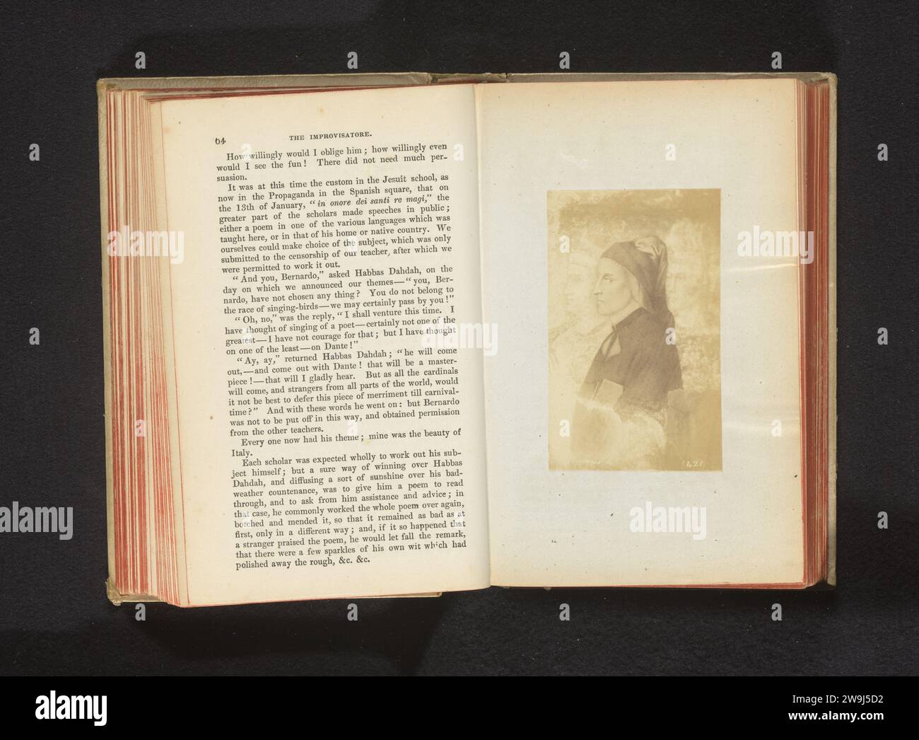 Photo production of a painting, representing a portrait of Dante Alighieri, Anonymous, After ...